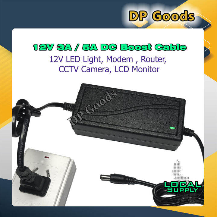 AC / DC 12V 3A / 12V 5A CCTV LED strip PC Monitor Power Supply Adapter ...