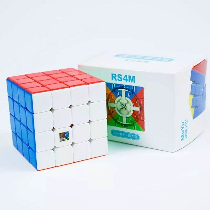 Rubik 4x4 Magnetik Moyu RS4M 2020 Stickerless - Rubik 4x4 Magnetic ...