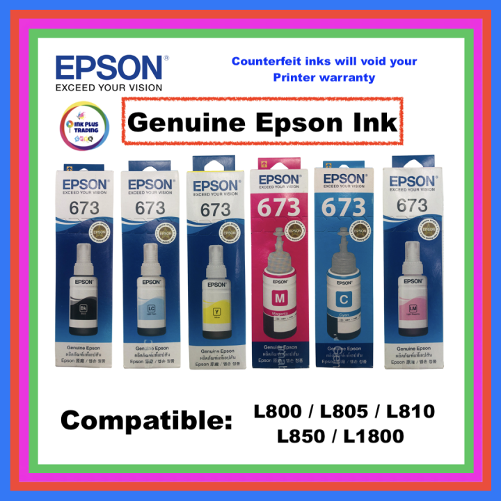 Epson Original ink 70ml Bottle for EPSON L810 / L850 / L800 / L1800 ...