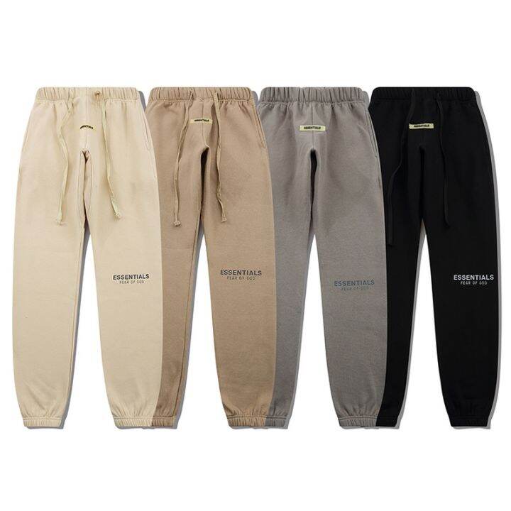 FEAR OF GOD FOG ESSENTIALS new double line letter reflective trousers ...