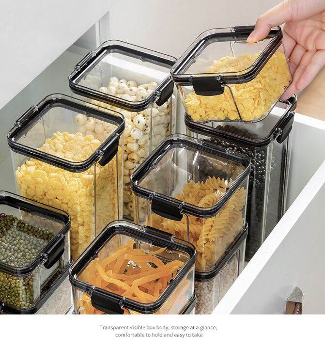 Kitchen Airtight Dry Food Container Jar Canister Food Grade PET ...