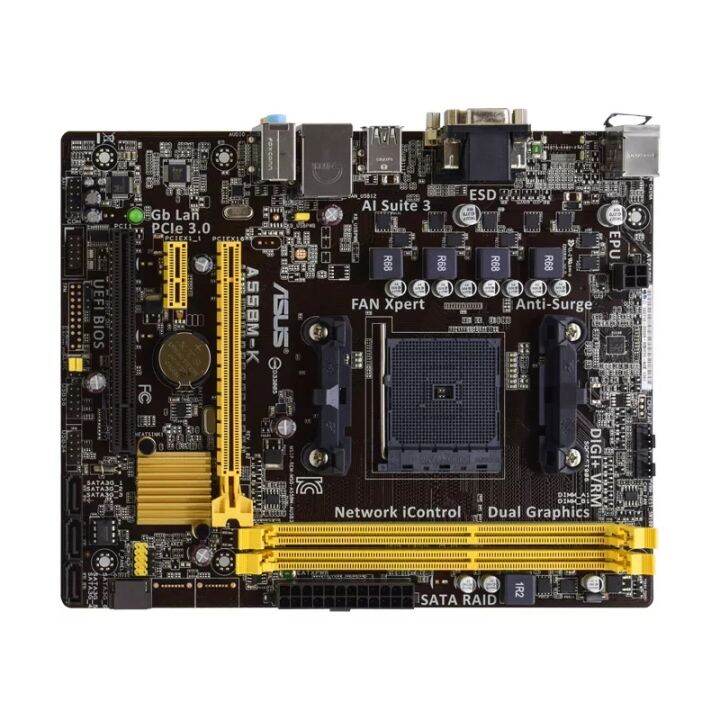 USED A55 Motherboard ASUS A55BM-K FM2+ DDR3 32G MATX A68 A68H A88X A58 DESKTOP MAINBOARD | Lazada PH