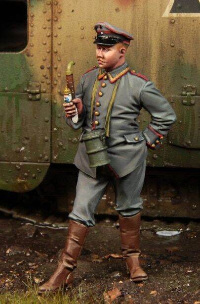 [Tuskmodel] 1 35 Scale Resin Model Figures Kit Ww1 German Tank Crewman ...