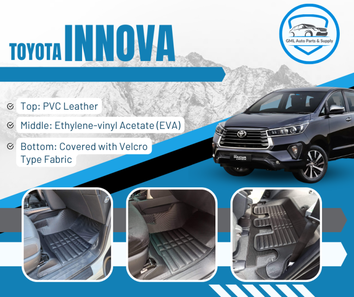 Premium Diamond Deep Dish Car Matting for Toyota Innova and Fortuner ...