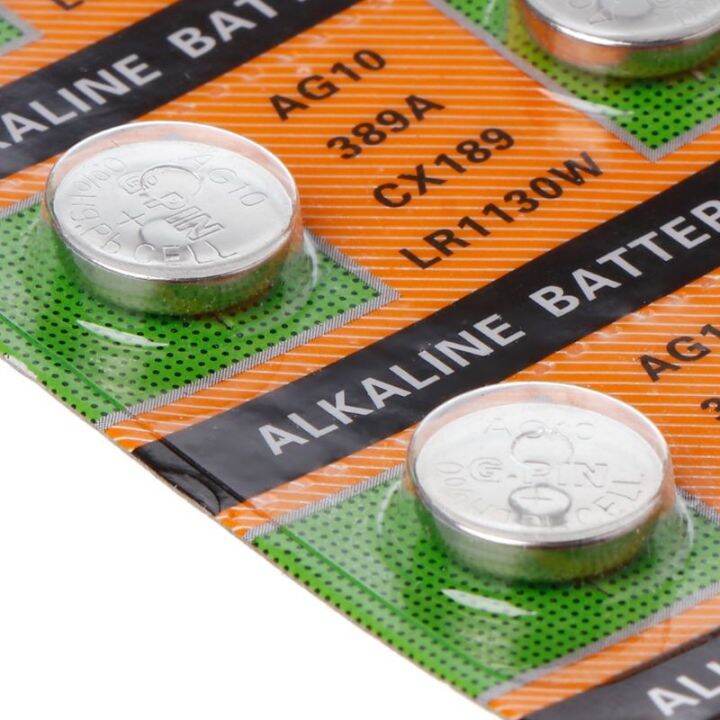 AG10 LR1130 SR1130 1.55V Alkaline Button Cell Battery For Calculator ...