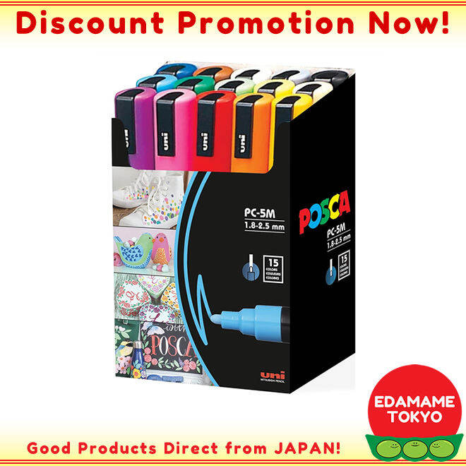 Mitsubishi Pencil Water-Based Pen Posca Medium Point Round Core 15 ...