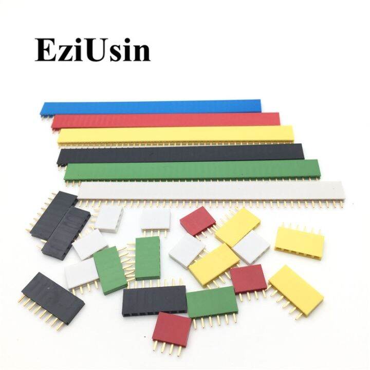2.54mm Single Row Female PCB Board Pin Header Connector Strip Pinheader 2/3/4/6/8/10/16/40p 1 ...