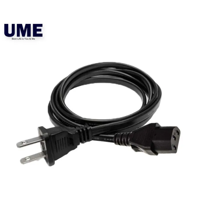 AC CPU Power Cord US Plug 2 Pin for PC Computer Printer Monitor etc ...