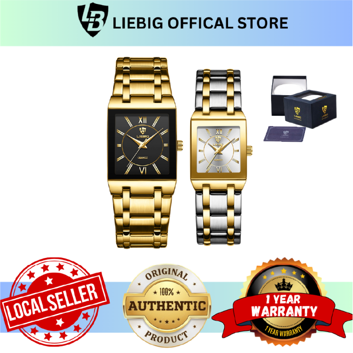 【LIEBIG Official Warranty】 LIEBIG L1029 Couple Watch Set Quartz Watch ...