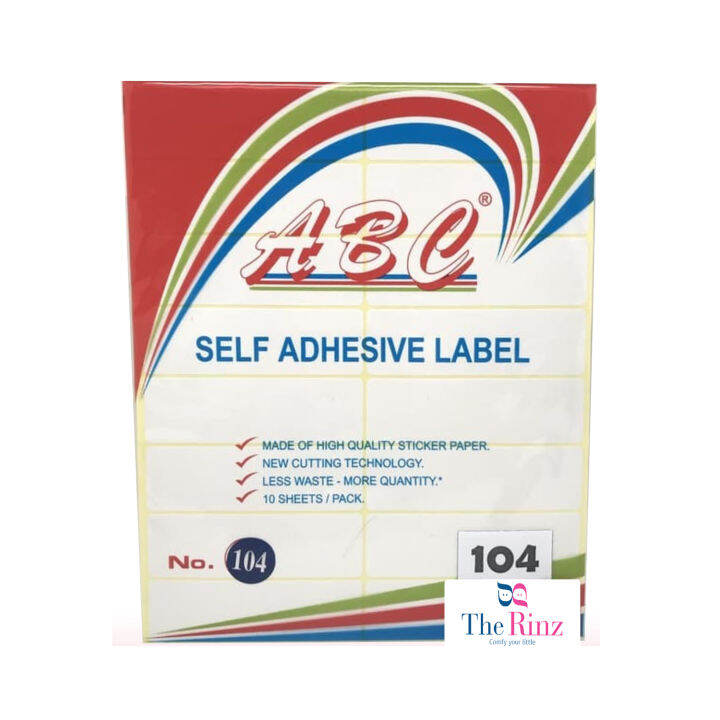 stiker label ABC No 104 (self adhesive label) / label undangan | Lazada ...