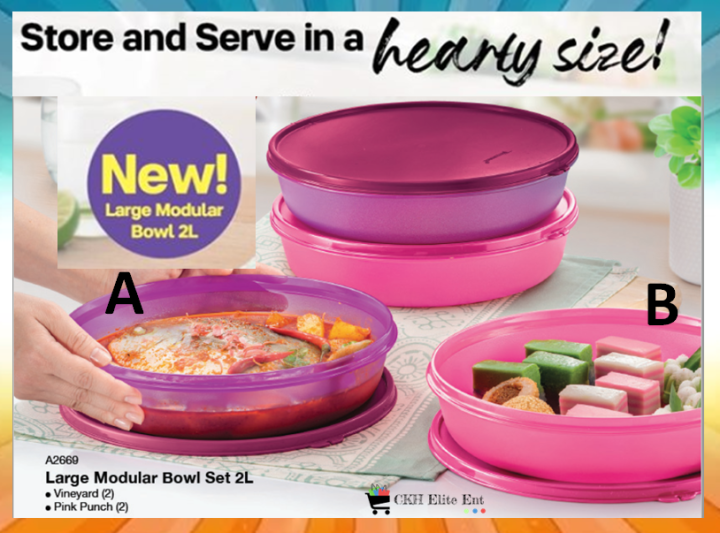Tupperware Large Modular Bowl 2L (1pcs) | Lazada