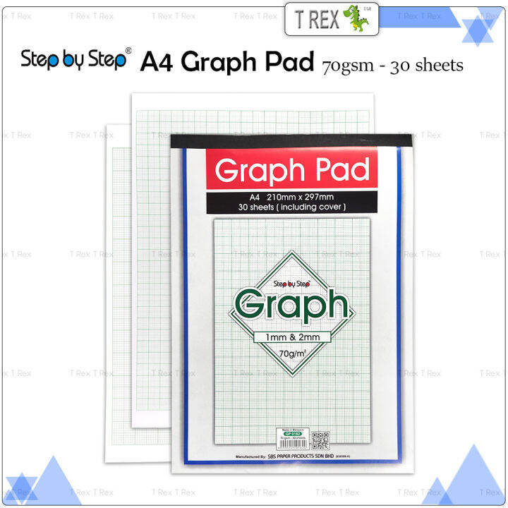 Step by Step A4 70gsm Graph Pad / SBS Graph Paper 1mm 2mm / Mathematics ...