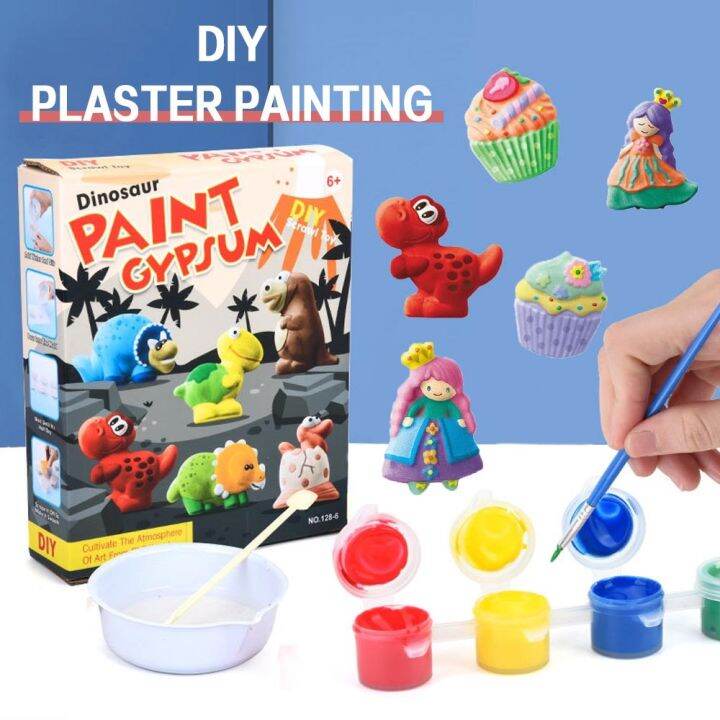Figurines Kids Craft and Arts Set Paint Gypsum Arts Crafts Toys Kids ...