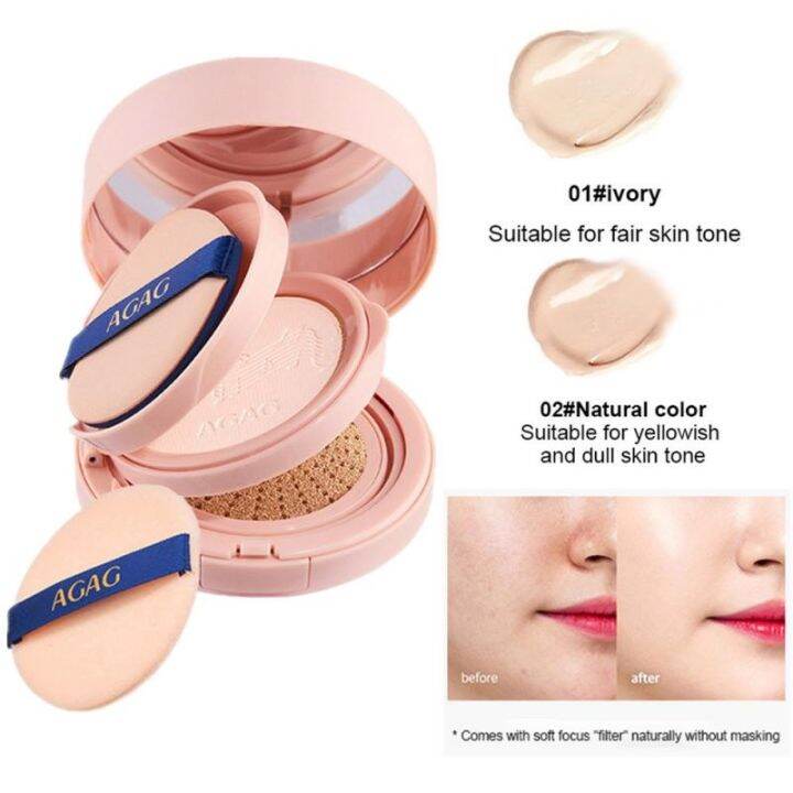 「orange beauty cosmetics」 Air cushion Cream Pressed Powder 2 in 1 Makeup Set Matte Finish ...