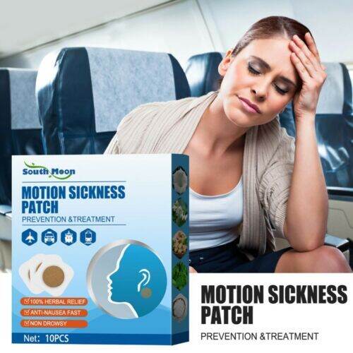 Motion Sickness Patch - 10 Pack - Works to Relieve Vomiting, Nausea ...
