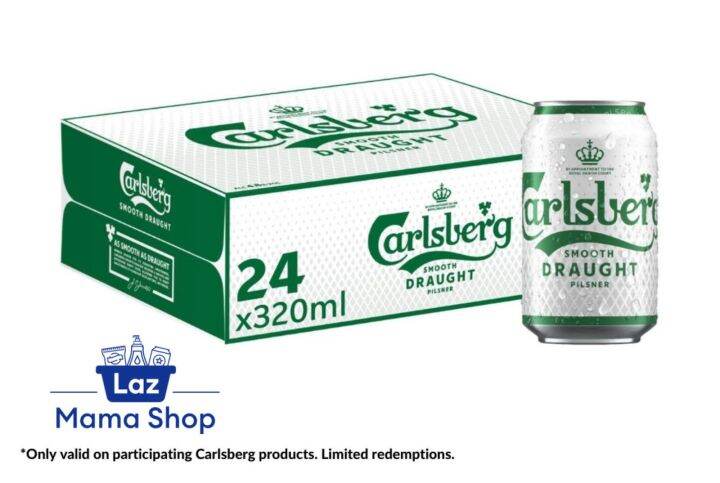 Carlsberg Smooth Draught Beer 320ml 24s Can (Laz Mama Shop) | Lazada ...
