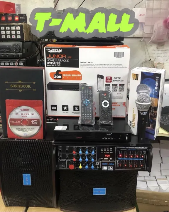 Videoke Set with Platinum KS-5 Karaoke Player with Homevision HV-S660 ...