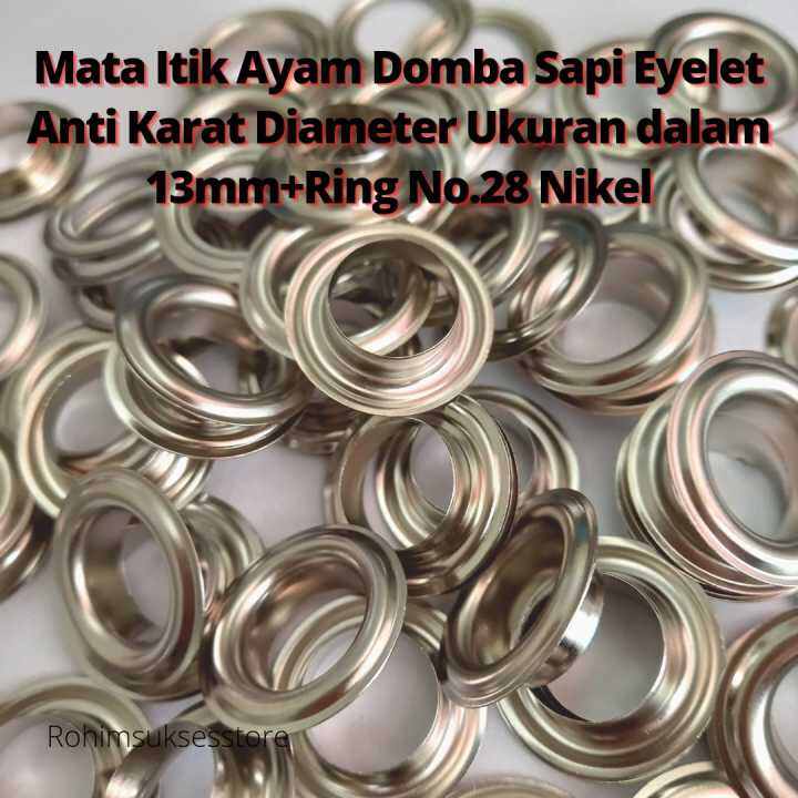 Mata Itik Ayam Domba Sapi Eyelet Anti Karat Diameter Ukuran dalam 13mm ...