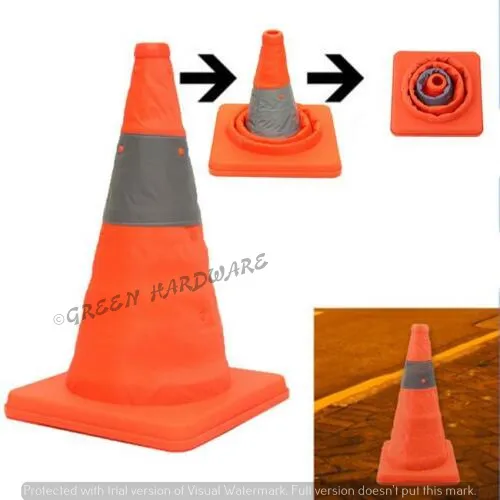 1PCS 70CM Height Folding Reflective Multi purpose Road Traffic Cone ...