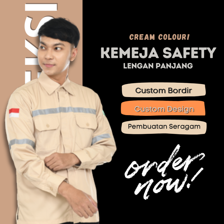 Baju Kemeja Safety K3 Lengan Panjang - Seragam Kerja Atasan Wearpack ...