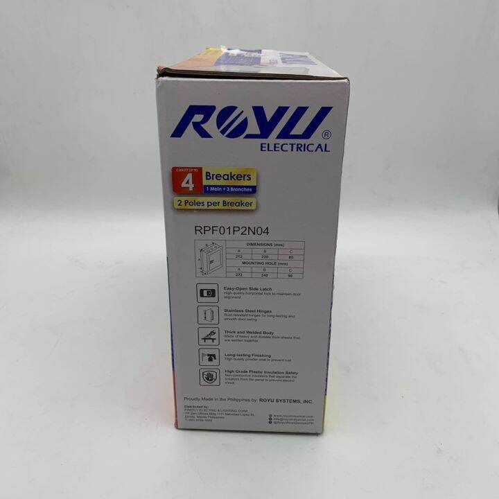 fe dvre ⚘Royu Panel Box for 2 Pole Plug In Breakers - 4, 6, 8, and 10 ...