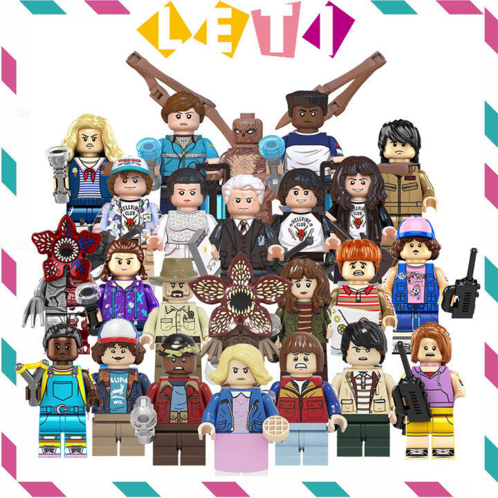 Stranger Things Building Blocks Toy Demogorgon Mike Dustin Eddie Vecna ...