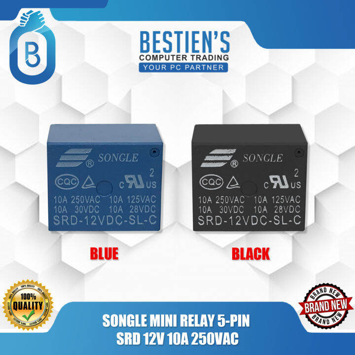 SONGLE MINI RELAY 5-PIN SRD 12V 10A 250VAC | Lazada PH
