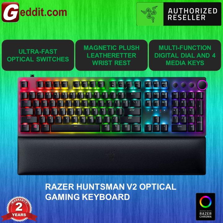 RAZER HUNTSMAN V2 - OPTICAL GAMING KEYBOARD WITH NEAR-ZERO INPUT ...