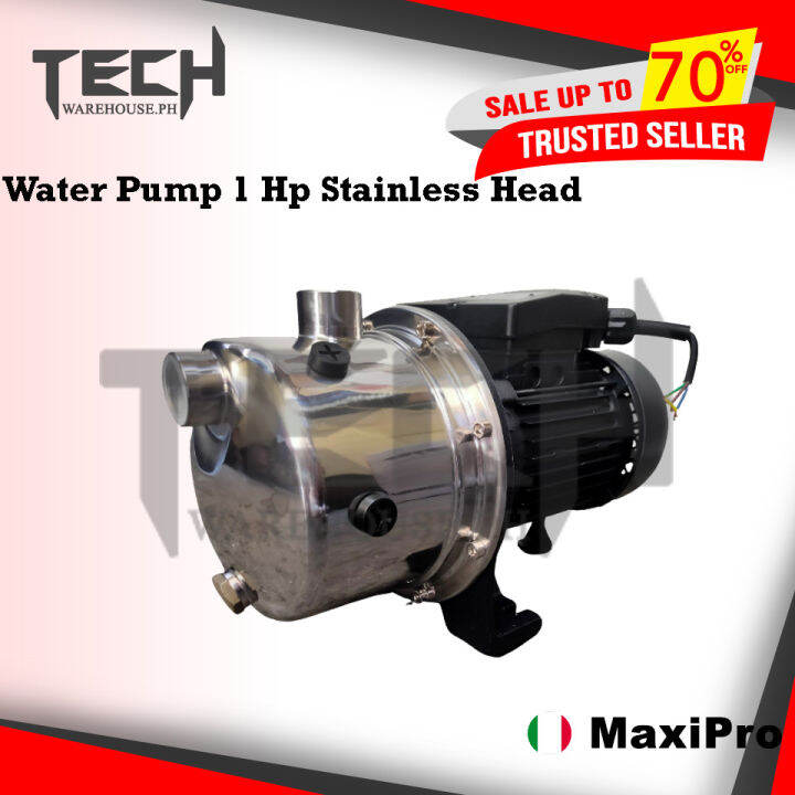 MAXIPRO Electric Stainless Head Pump 1.0HP Jet Booster Pump | Lazada PH