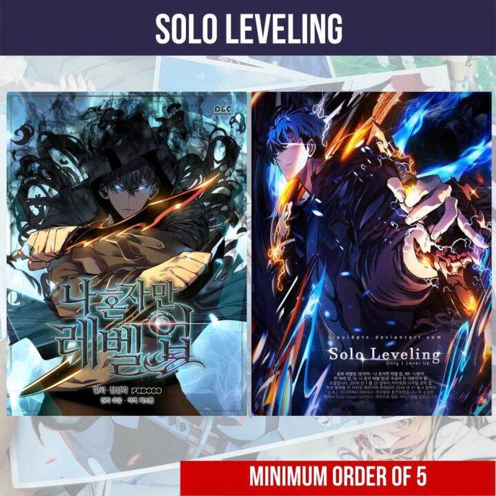 『Webtoon Poster』Solo Leveling Poster | Webtoon Manhwa Manga A4 Size ...