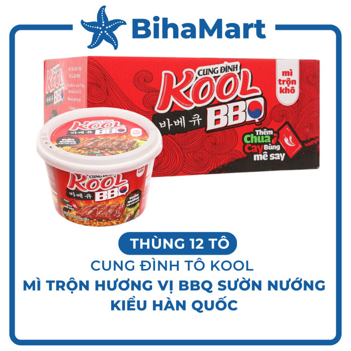 [THÙNG 12 TÔ] - AFOTECH - Mì TÔ trộn Cung Đình Kool hương vị BBQ sườn ...