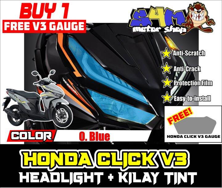 HONDA CLICK V1 V2 V3 HEADLIGHT + KILAY TINT (FREE V1/V2/V3 GAUGE ...