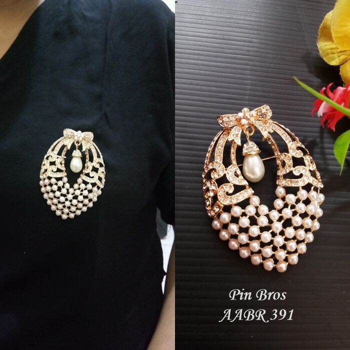 Pin Bross Baju / Bros kebaya / bross Hijab warna Rosegold AABR291 ...