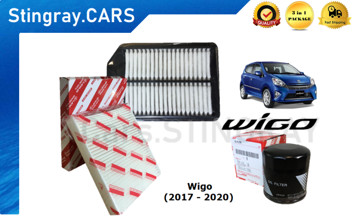 3 in 1 Filter Package (Engine&Cabin&Oil) for Toyota Wigo (2017 - 2022 ...