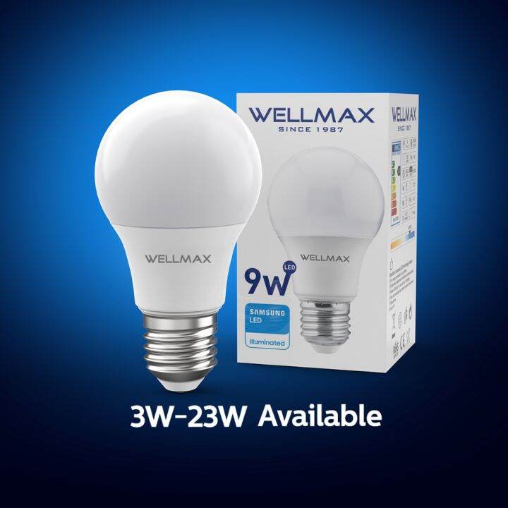 WELLMAX LED E27 Bulb Adopt SAMSUNG Chip 3w-23w 6500K Daylight | Lazada PH