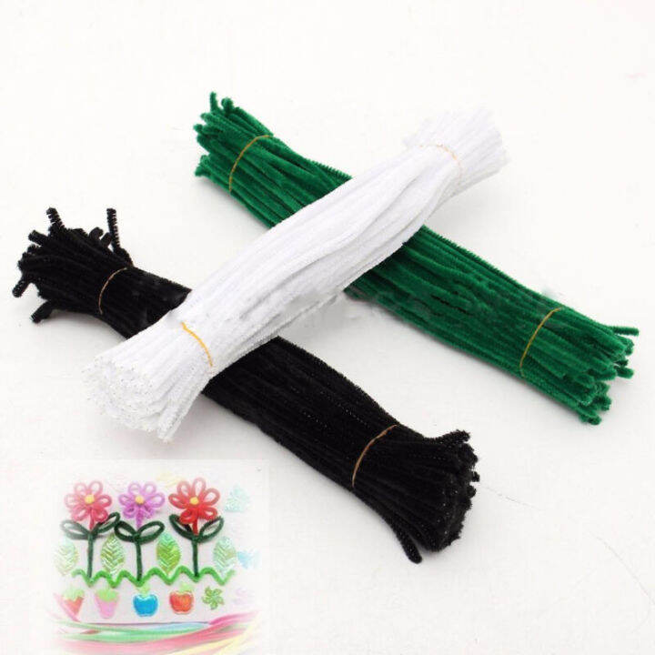 100x flexible chenile wires, pipe cleaner, pipe cleaner, plush wire ...