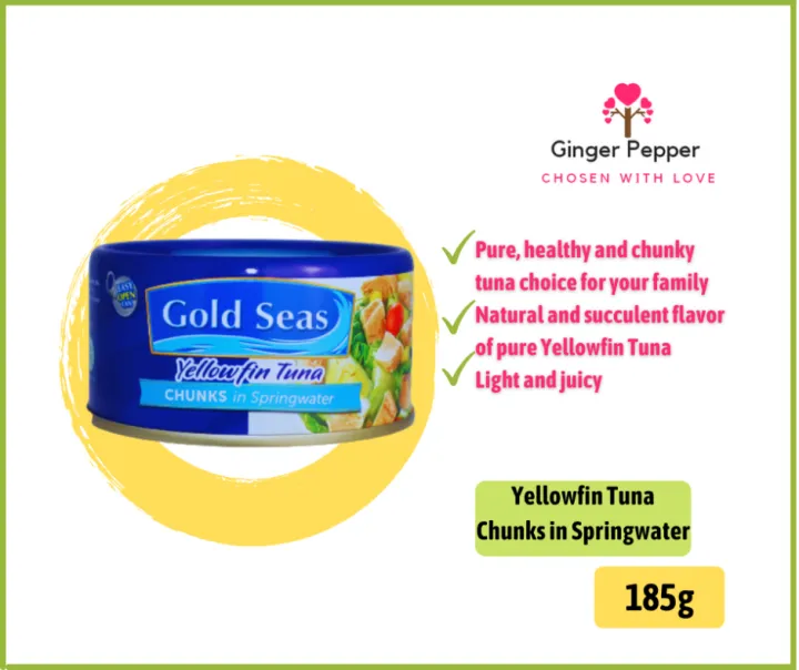 185G GOLD SEAS YELLOWFIN TUNA CHUNKS IN SPRINGWATER | Lazada PH
