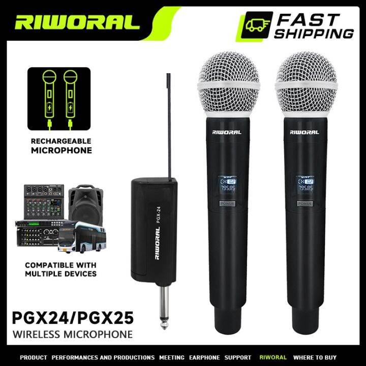 free shipping RIWORAL PGX24 PGX25 wireless microphone UHF mic for ...