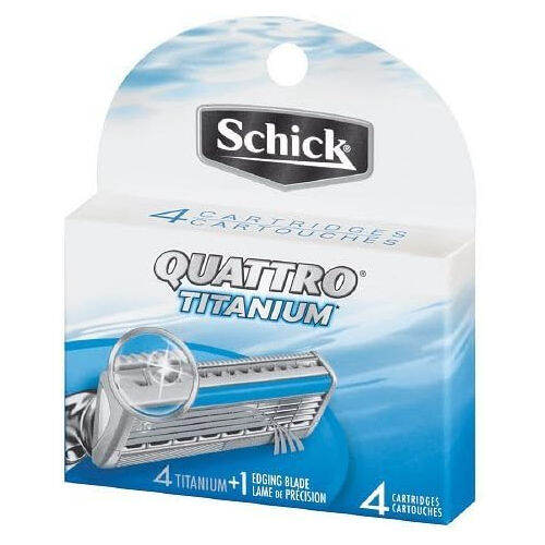 Schick Quattro Titanium Razor Blade Refills for Men - 24 Cartridges ...