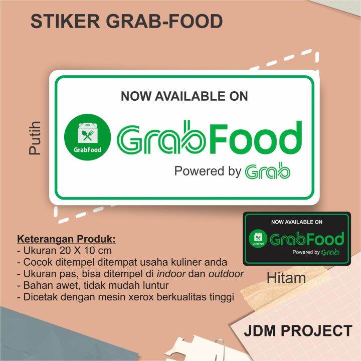 stiker now available grabfood laris | Lazada Indonesia