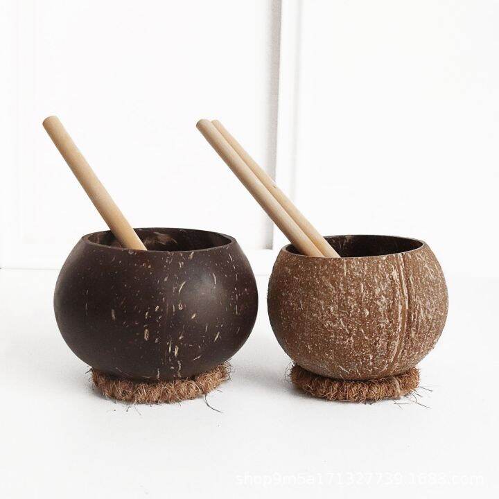 [Akai Hot Kitchen Supplies] Natural Coconut Shell Spoon Bowl Cup Fruit ...