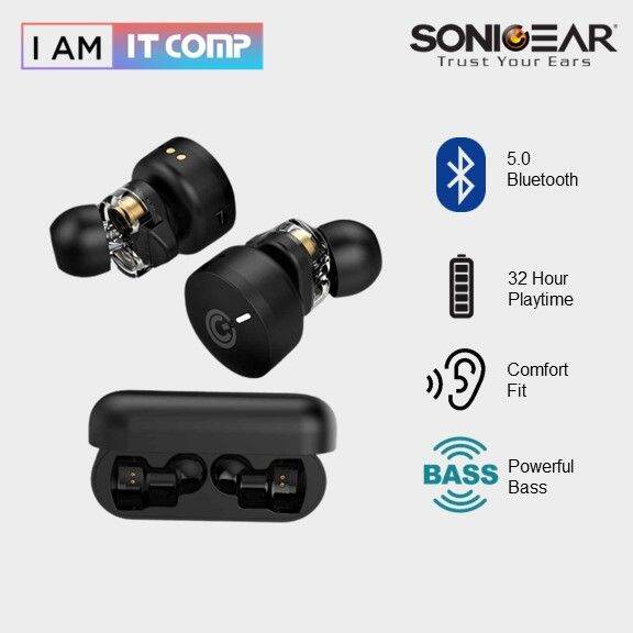 SonicGear Earpump TWS 7 Hyperbass Bluetooth True Wireless Type-C POD ...