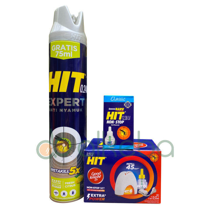 Paket Hemat Obat Nyamuk Hit Elektrik Set Refill Plus Aerosol 600Ml ...