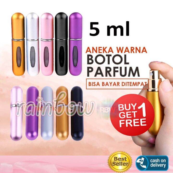 BELI 1 GRATIS 1 Botol Parfum 5 ml Mini Stainless Travel Parfume Bottle ...