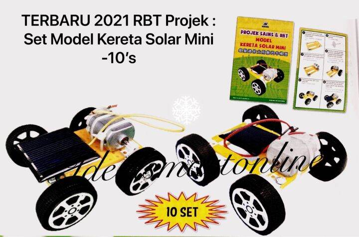 2021 Projek RBT Model Kereta Solar Mini -10’s | Lazada