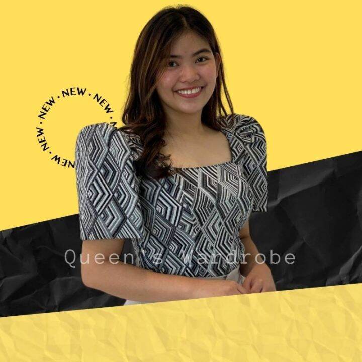 Square Neck Inabel Ilocos Modern Filipiniana | Lazada PH