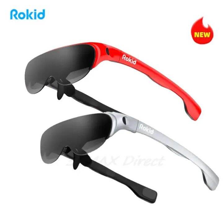 Kunyun Rokid Air แว่นตาอัฉริยะ VR แบบพับได้120 \ "หน้าจอ1080P OLED จอ ...