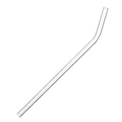 Reusable Glass Straw (Borosilicate or Pyrex Glass) - Bent Clear 1pc ...