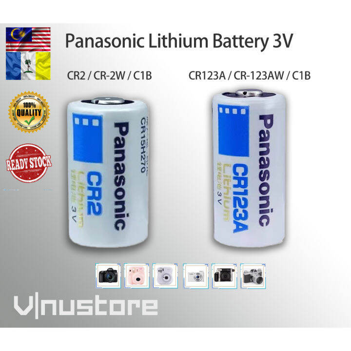 Panasonic CR2 CR123A 3V Lithium Battery | CR-2W | CR-123AW | C1B | Lazada