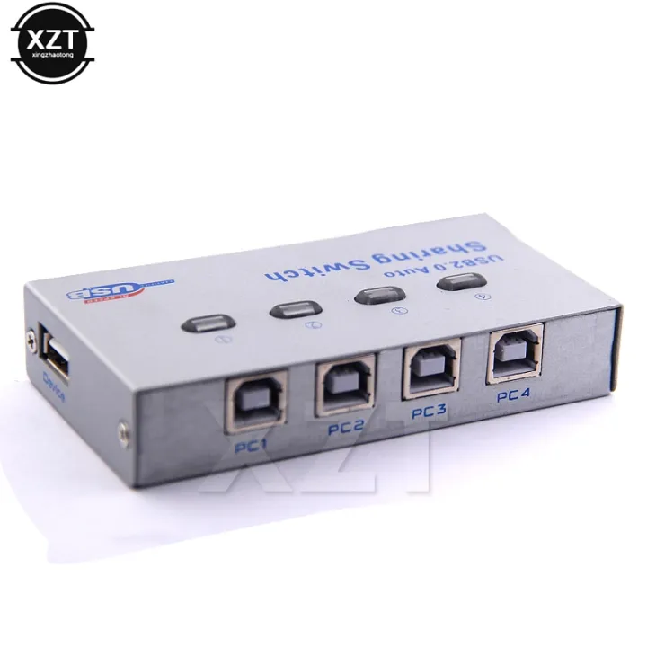 4 Ports Usb 2.0 Automatic Sharing Switch 4 In 1 Out Usb Switcher ...